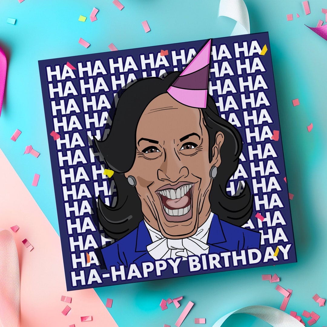 Kamala Harris Birthday Card, Funny Kamala Card, Democrat, Card for Wife ...