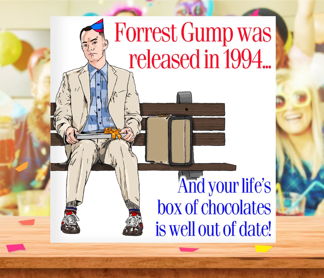 Forrest Gump Inspired 30th Card, Funny 30th Birthday Card, 30th, Movie ...