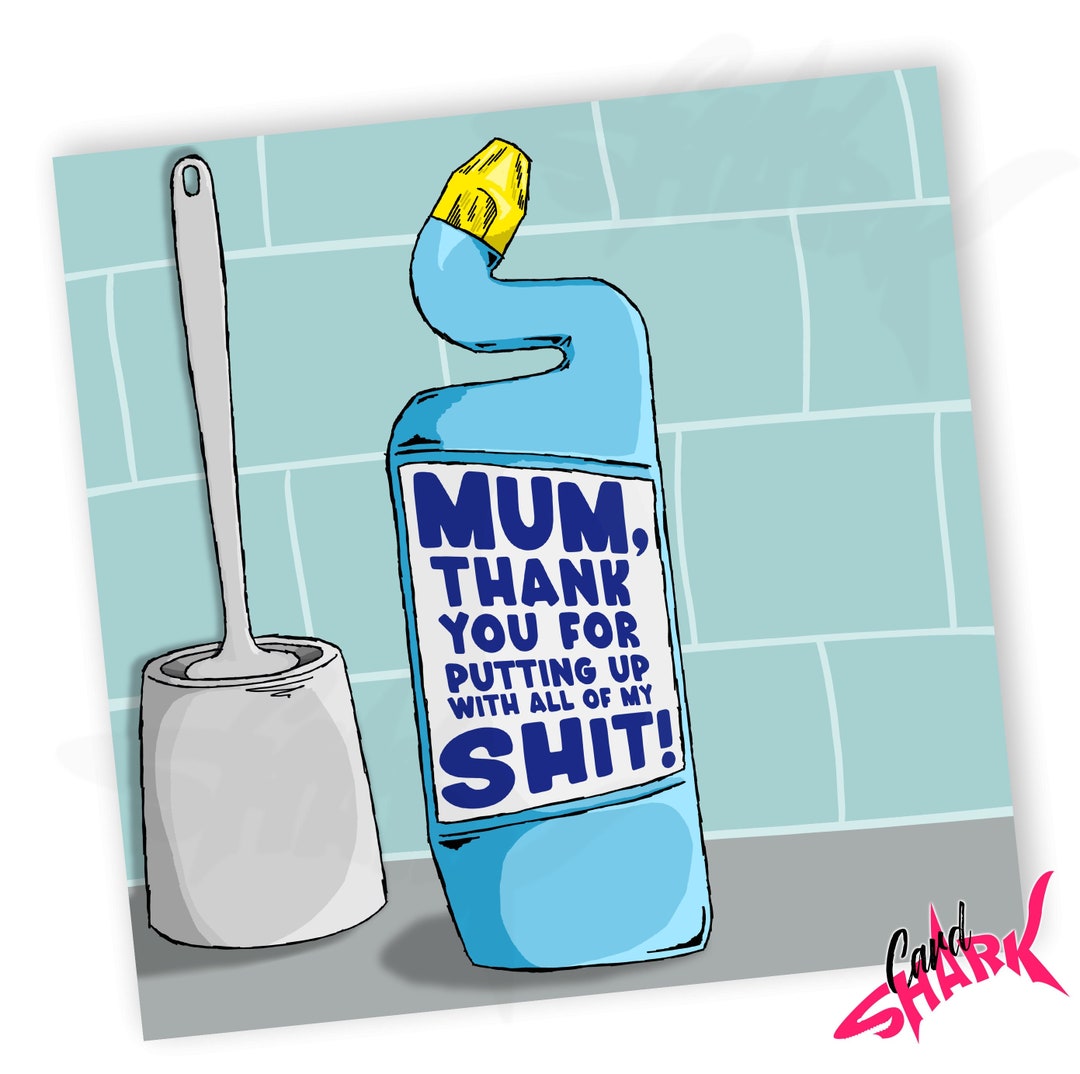 Put up With My Sht Funny Mother's Day Card, Rude Card for Mum, Gift for ...