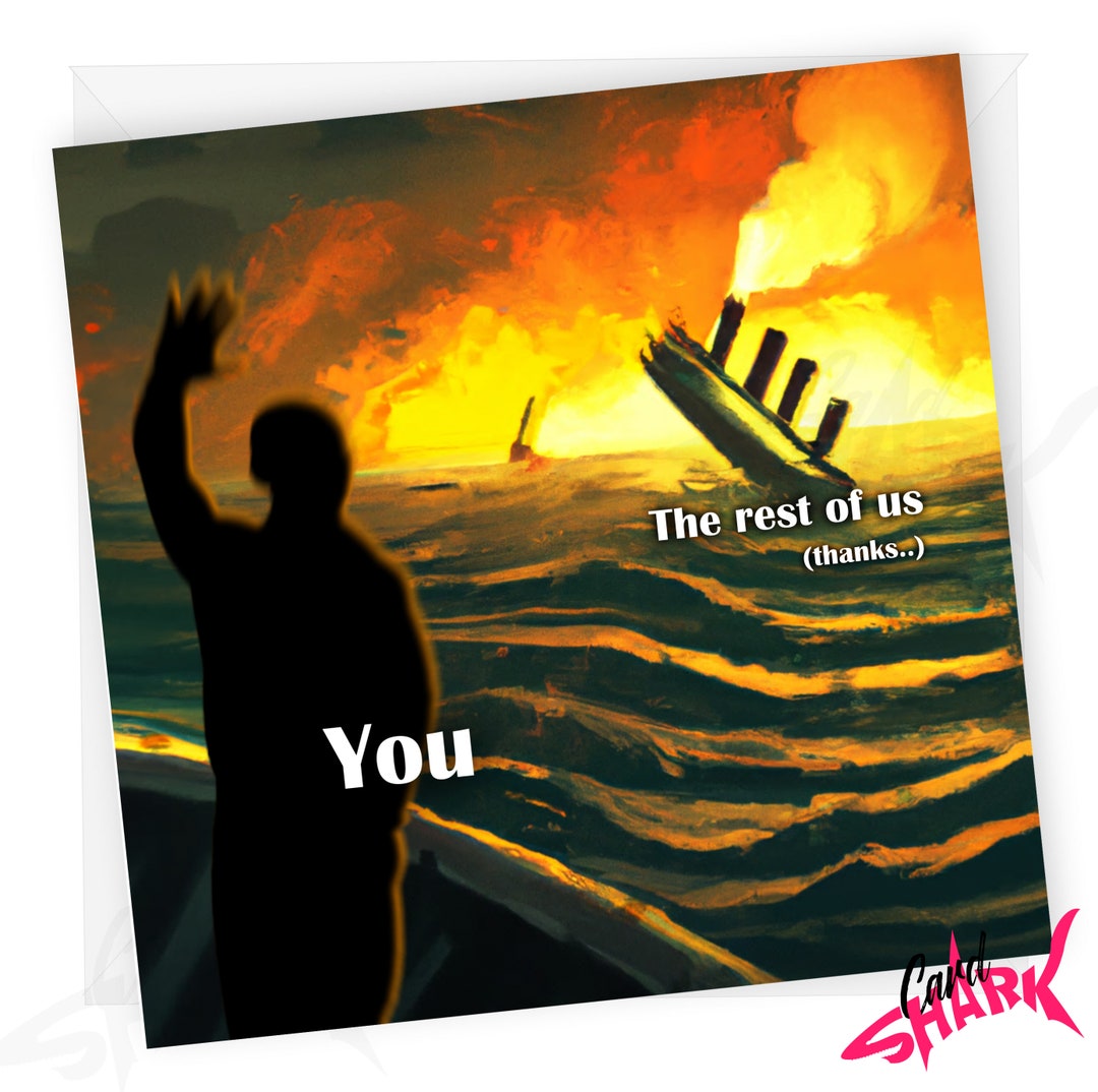Sinking Ship Leaving Card, Funny Card for New Job Card, Funny Leaving ...