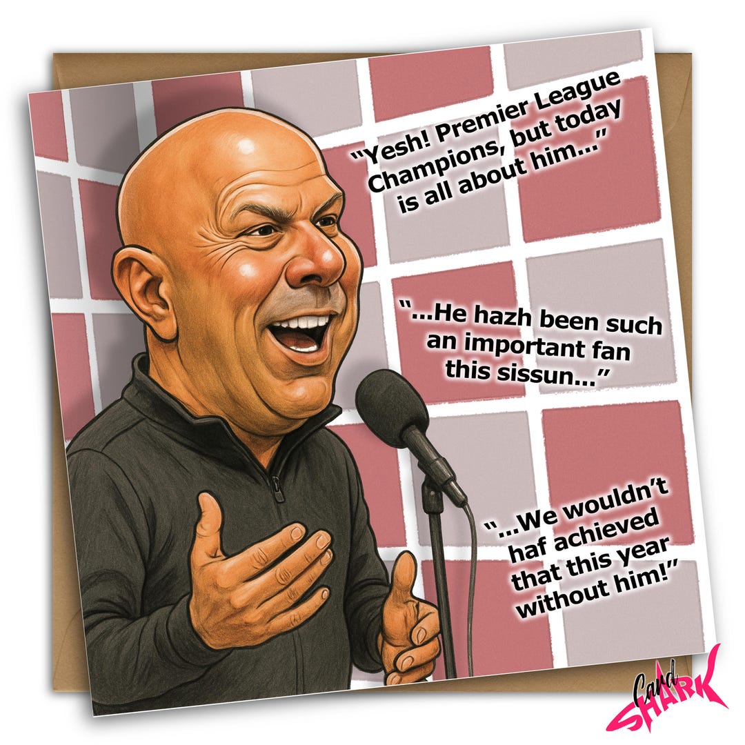 Arne Slot Birthday Card for Son, Liverpool Birthday Card, Funny Brother ...