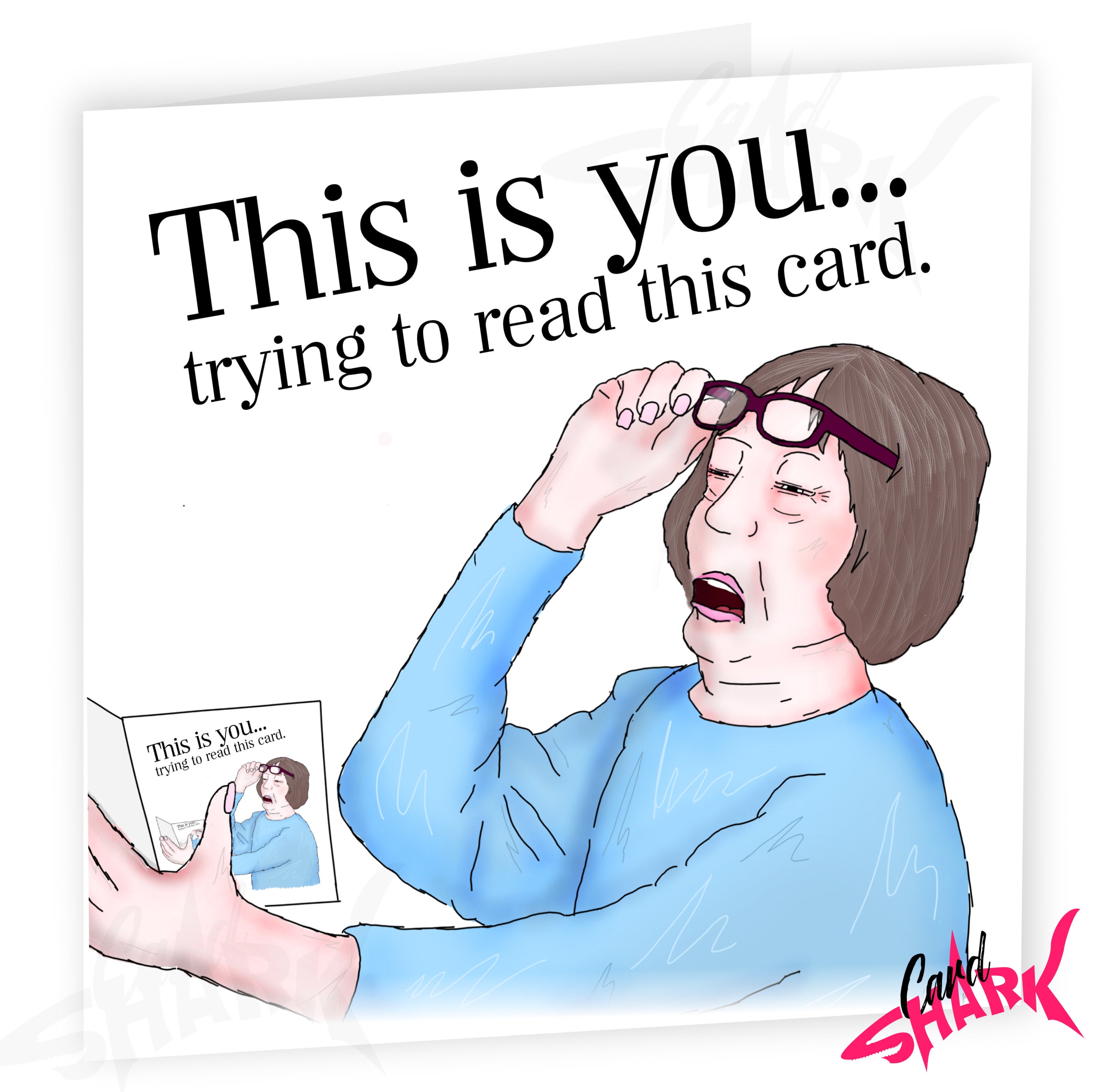 Funny Birthday Card for Her Bad Eyesight Card Rude Card for - Etsy