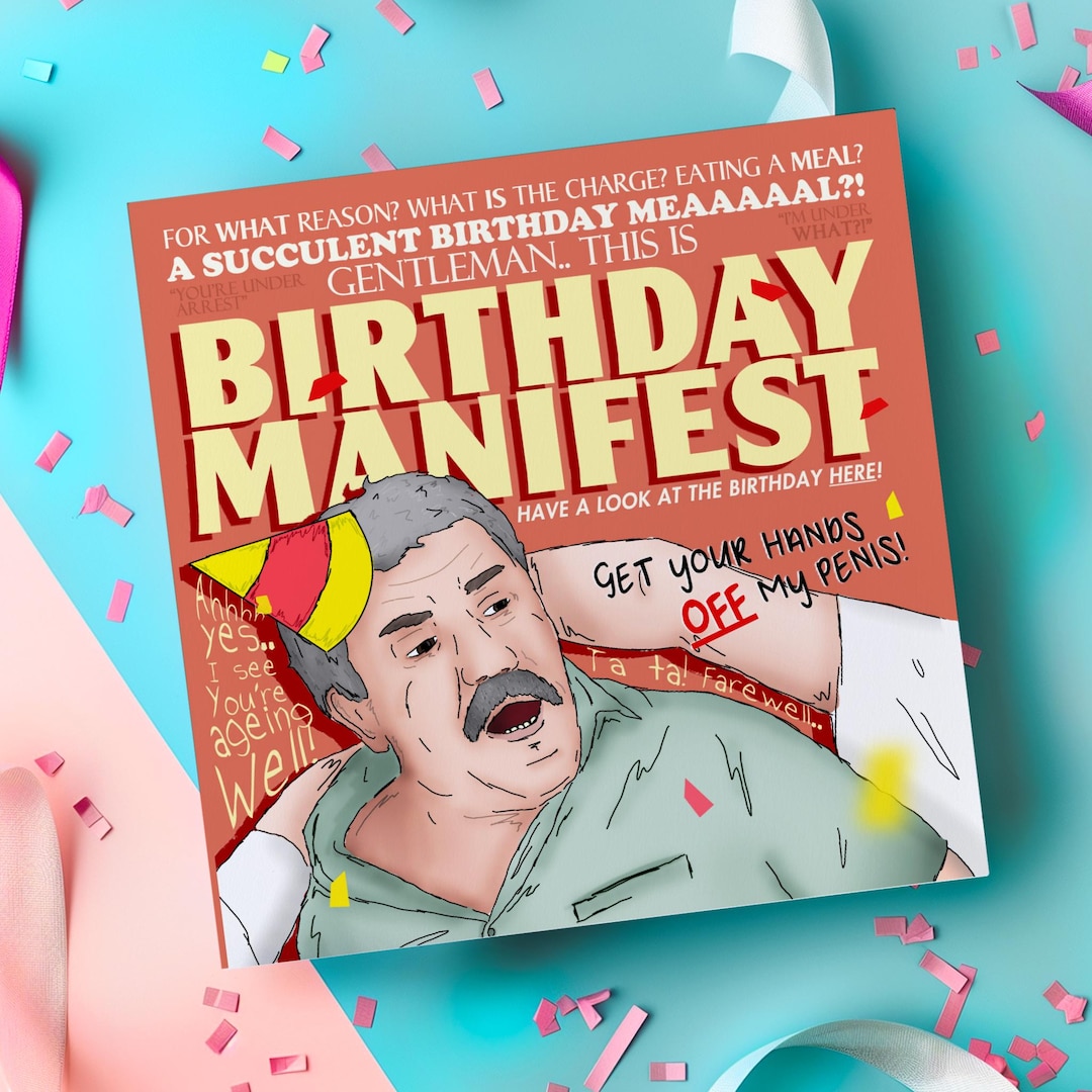 Democracy Manifest Birthday Card, Succulent Chinese Meal, Funny ...