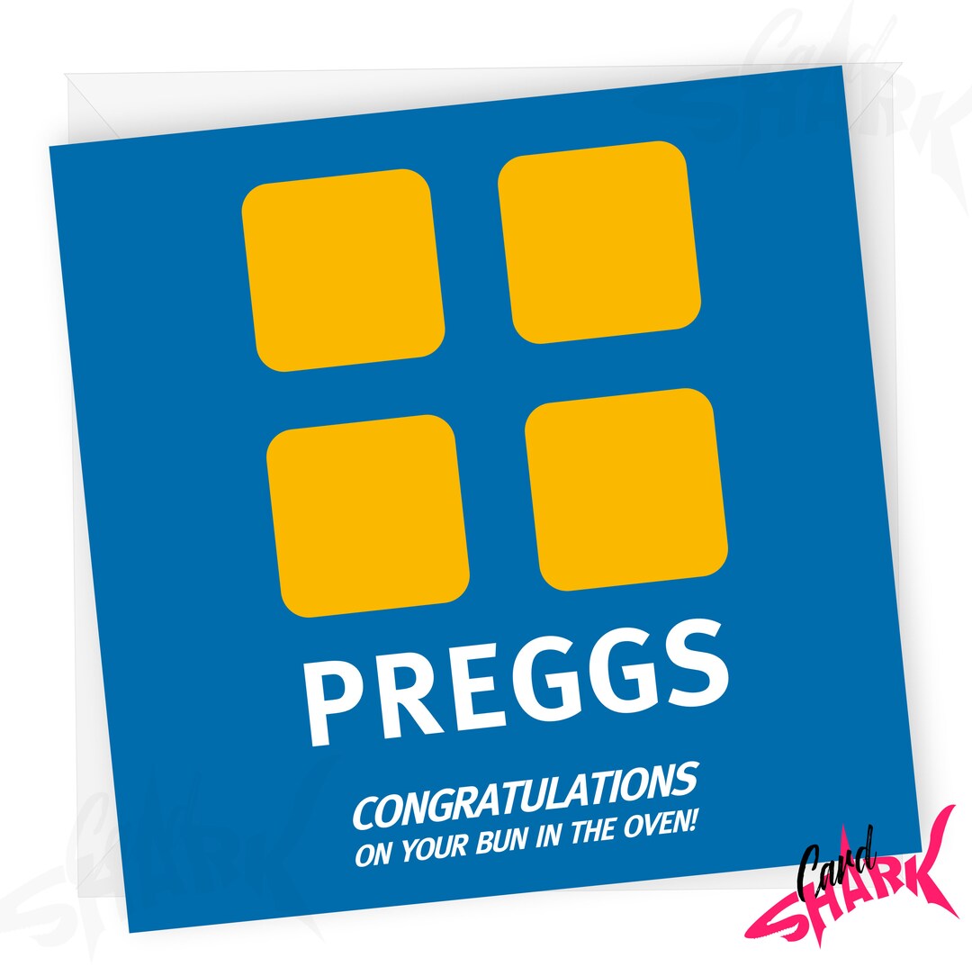 Preggs - Bun in the Oven, Funny Pregnancy Card, New Baby Card ...