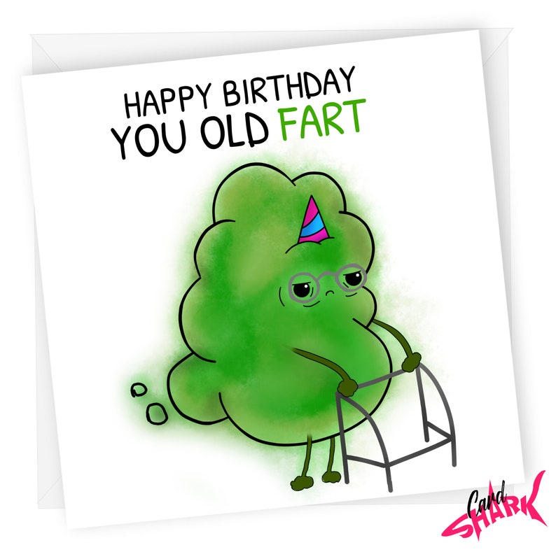 Old Fart Birthday Card, Funny Birthday Card for Him, for Men, Dad ...