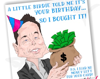 Elon Musk Meme Card - Etsy