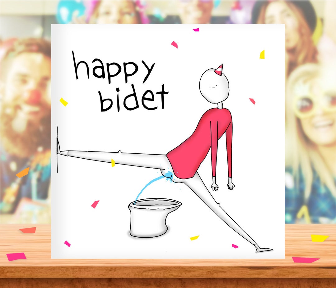 Happy Bidet, Funny Birthday Card, Happy Bday, Birthday Cards for Him ...