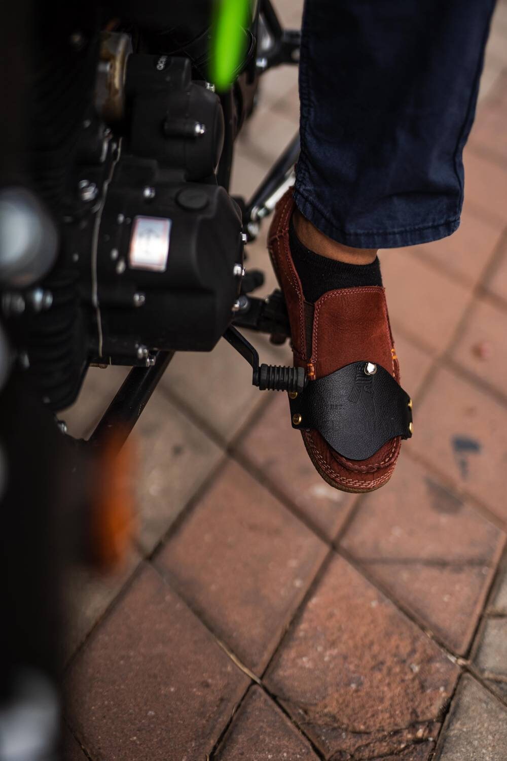 Leather Motorcycle Shifter Boot Protector - Unique Design - High ...