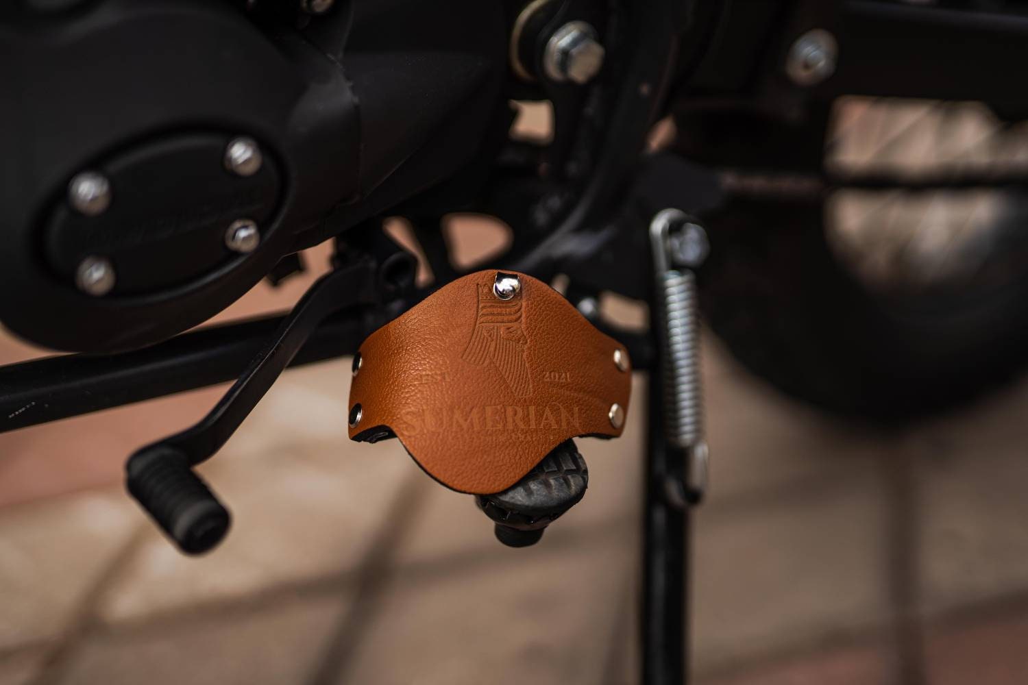 Leather Motorcycle Shifter Boot Protector - Unique Design - High ...