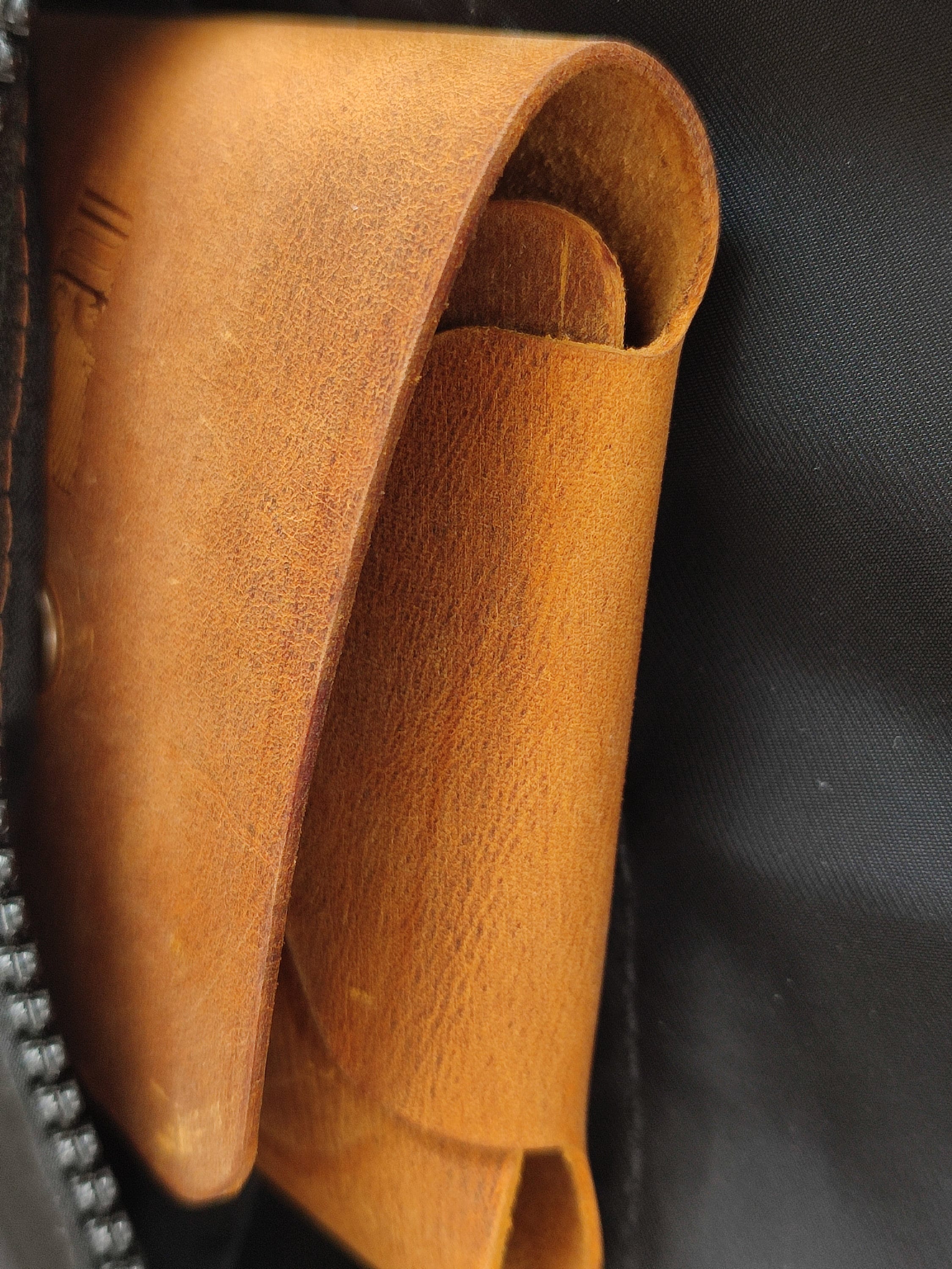 Leather Wallet Minimalist Square Cat Yellow - High-quality Handmade ...