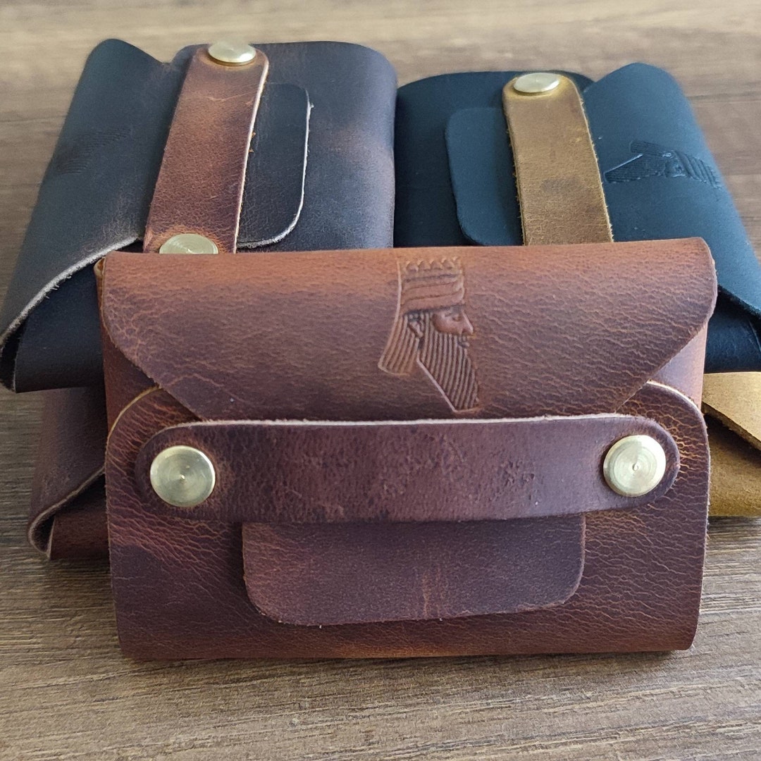 Leather Gift Wallet Tan - Stitchless Palm Wallet - Minimalist High ...