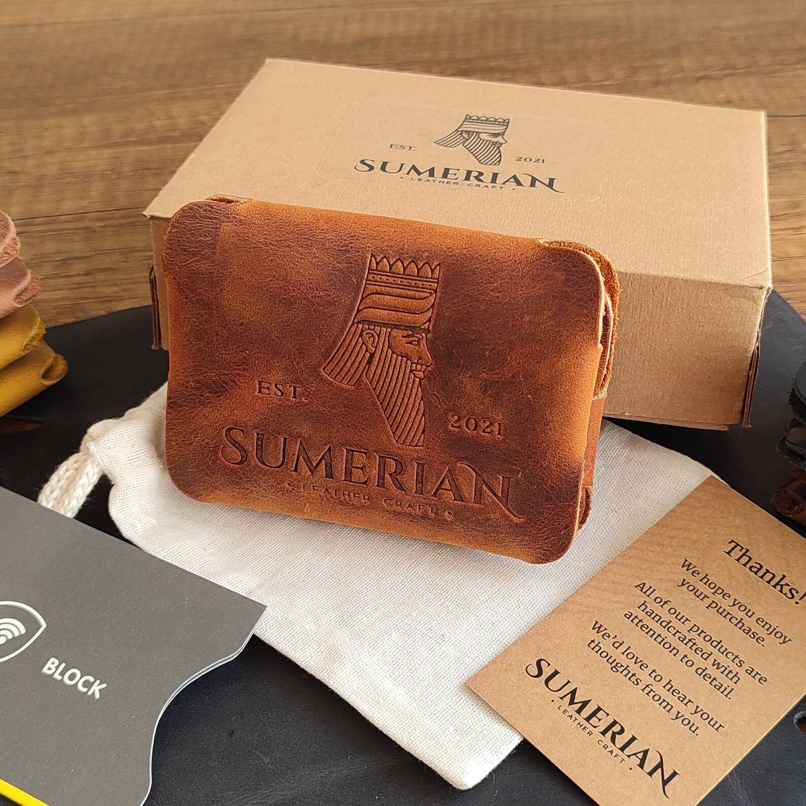 Leather Gift Wallet Stitchless Palm Wallet Minimalist High-quality ...