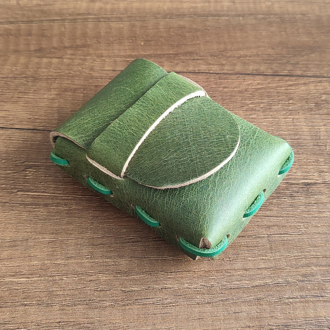 Leather Cigarette Case Green High-quality Handmade Cigarette Holder for ...