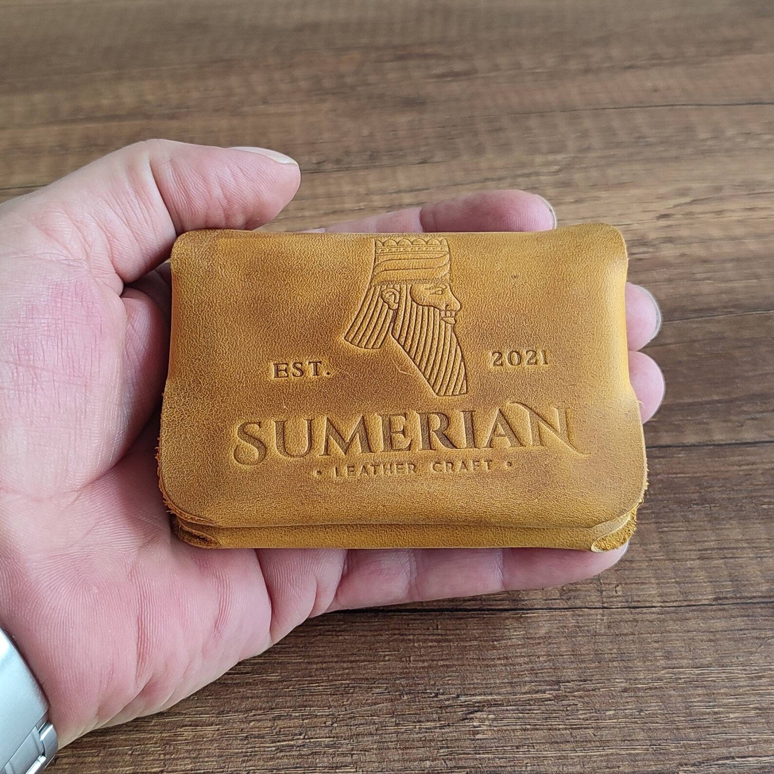 Leather Gift Wallet - Stitchless Palm Wallet - Minimalist High-quality ...