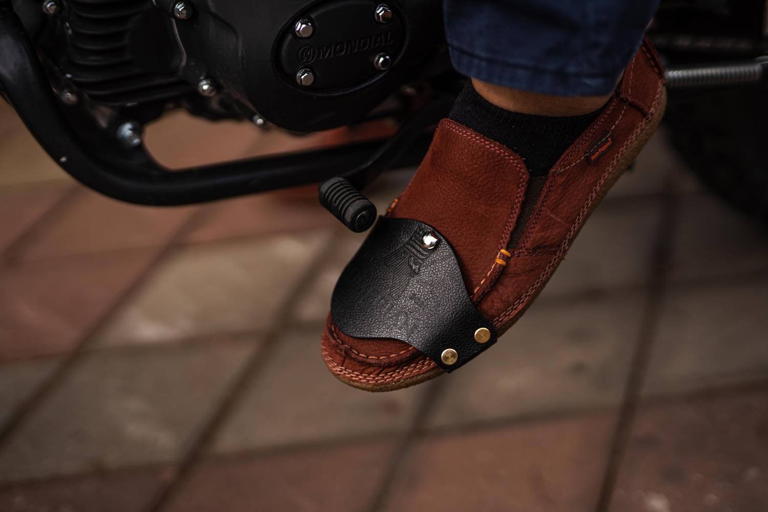 Leather Motorcycle Shifter Boot Protector - Unique Design - High ...