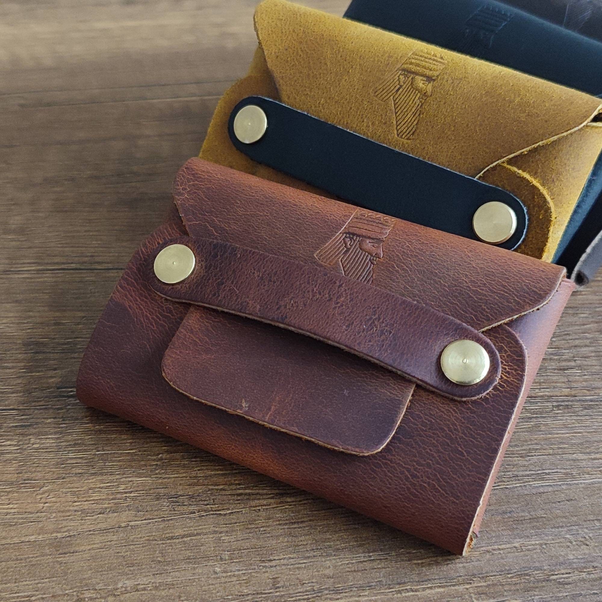 Leather Gift Wallet Tan - Stitchless Palm Wallet - Minimalist High ...