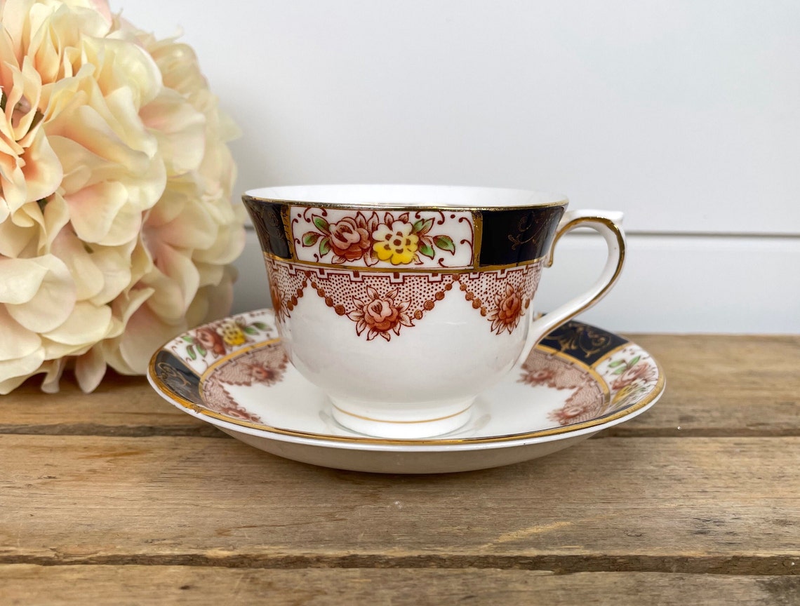 Vintage Colclough Tea Cup and Saucer Pattern 6612, Vintage Imari Style ...