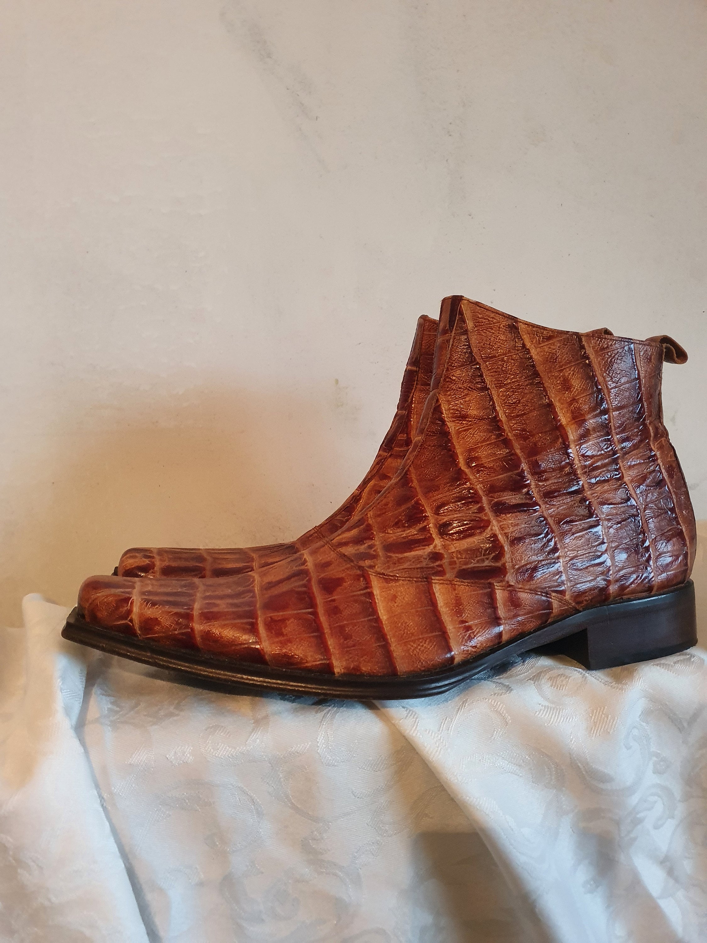 Crocodile Skin Boots