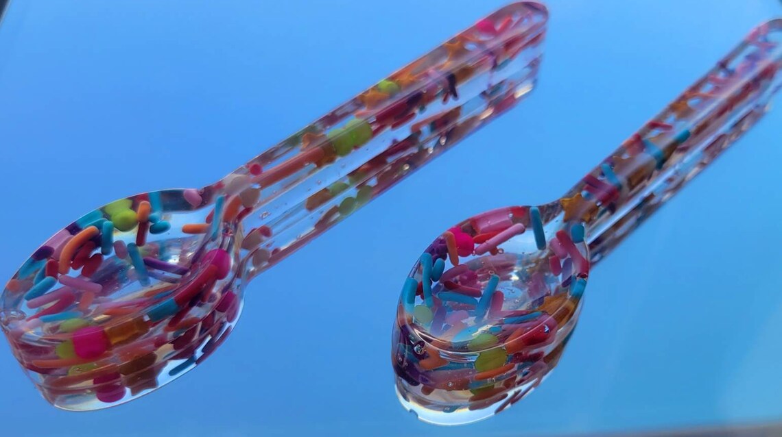 Spoons Resin Spoons With Sprinkles Toy for Kids Ice Cream - Etsy