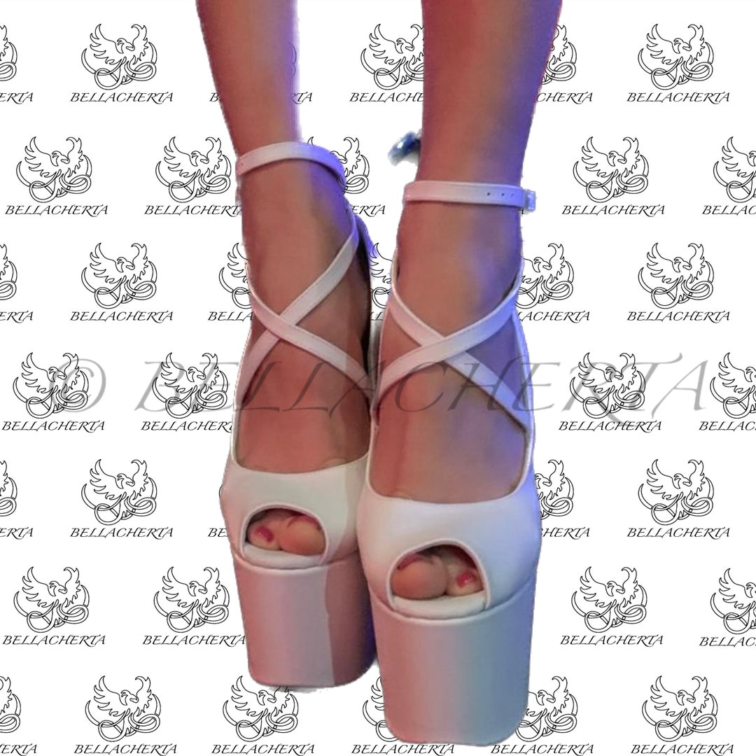 Smooth Leather X Ankle Strap Peep Toe Platform Pumps - Etsy