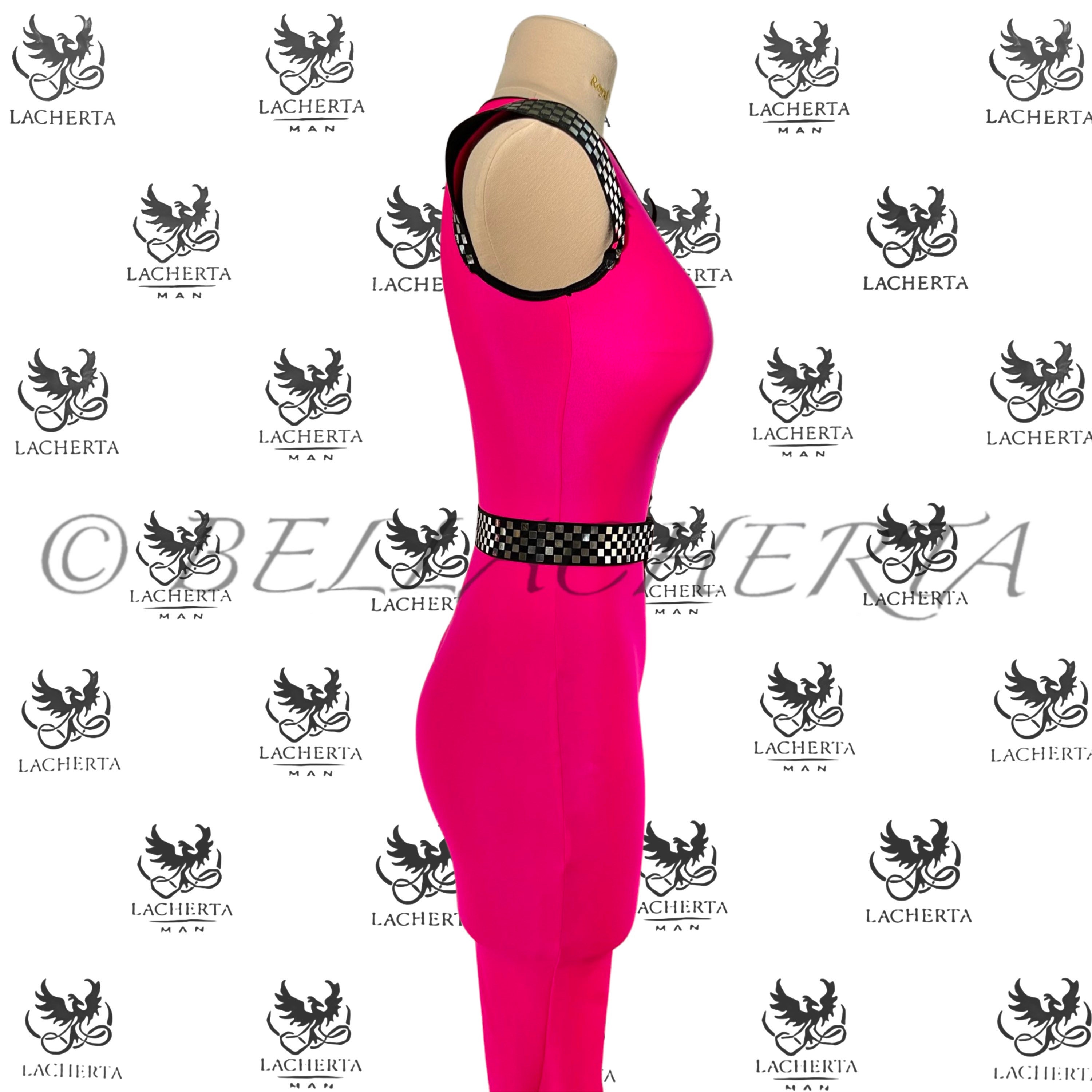 Lace up Neon Color Jumpsuit With Matching Belt - Etsy