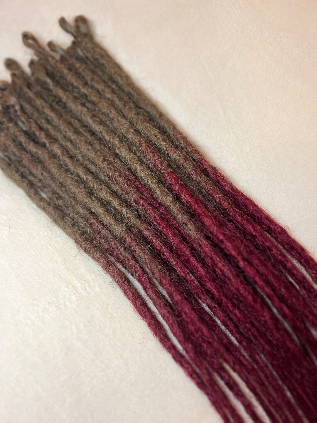 Ready to Ship Partial Set Brown Red Ombré SE Dreads - Etsy