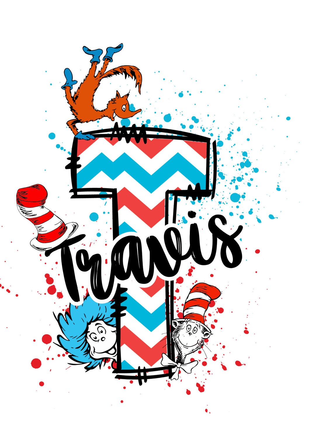 Custom Name Dr. Seuss Theme - Etsy