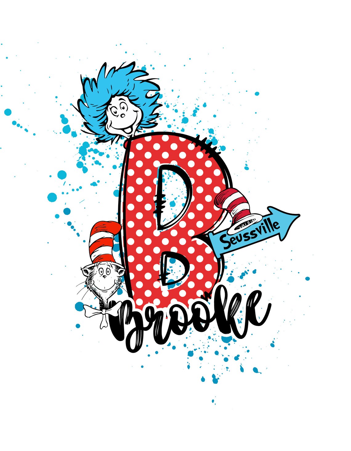 Custom Name Dr. Seuss Theme - Etsy