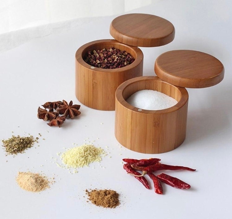 Handmade Wooden Salt Pot Wooden Spice Pot Wooden Salt - Etsy