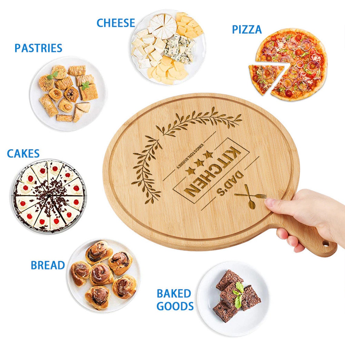 Personalized Pizza Board Wooden Pizza Board Engraved Pizza - Etsy