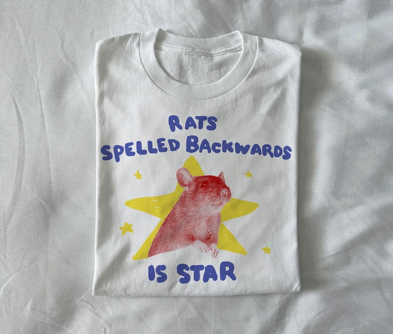 Rats Spelled Backwards is Star - Unisex Rat T Shirt, Funny Animal T ...
