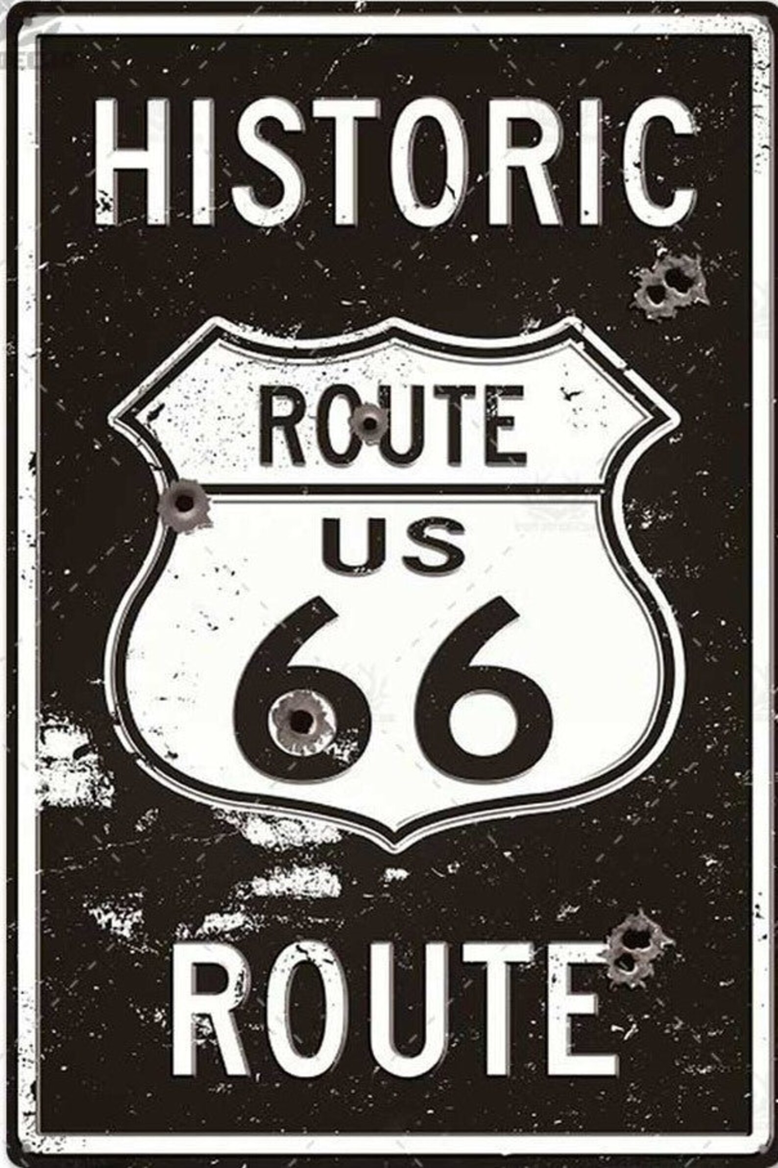 Route 66 Vintage Tin Signs 10 Varieties Available Nostalgic Wall Decor ...