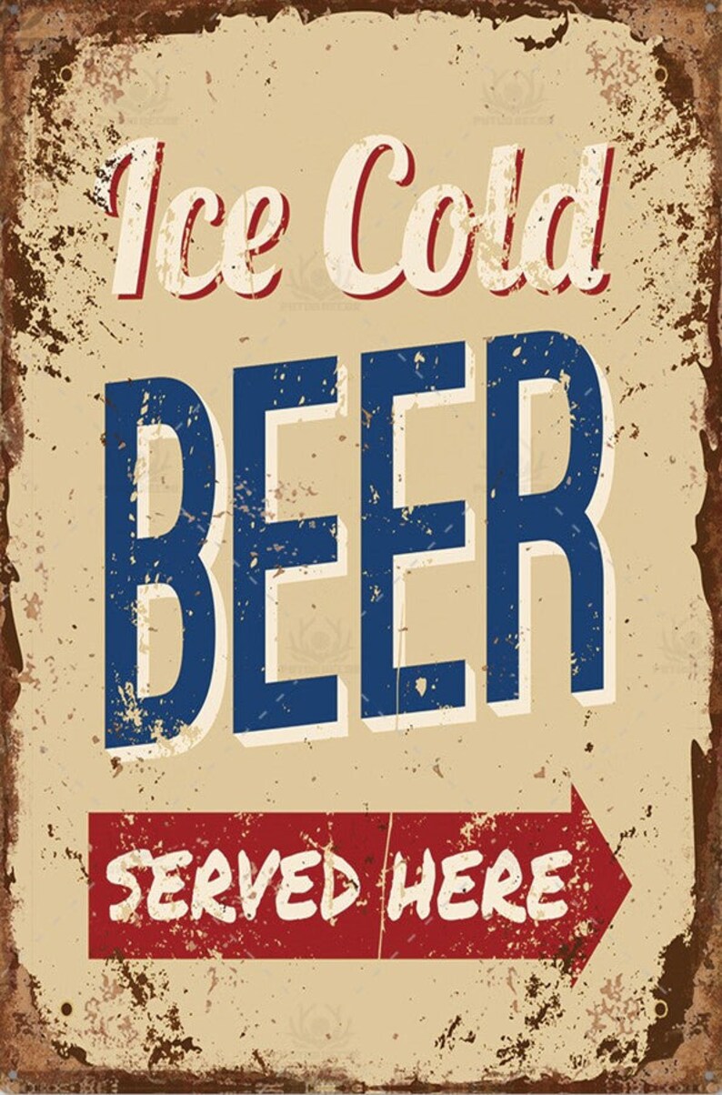 Vintage Tin Signs 13 Beer & Bar Varieties Available Nostalgic - Etsy