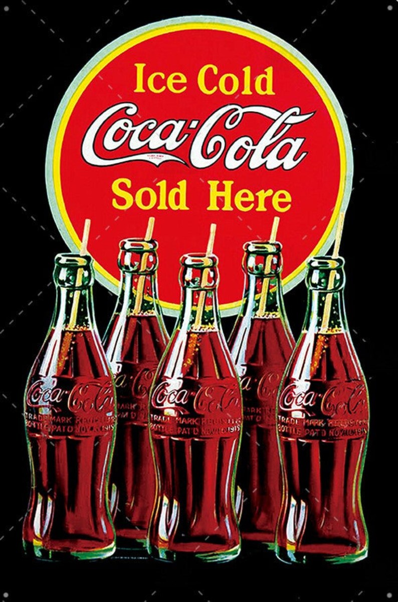 Vintage Cola Tin Signs 12 Varieties Available Nostalgic Wall - Etsy