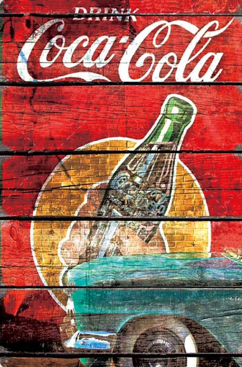 Vintage Cola Tin Signs 12 Varieties Available Nostalgic Wall - Etsy