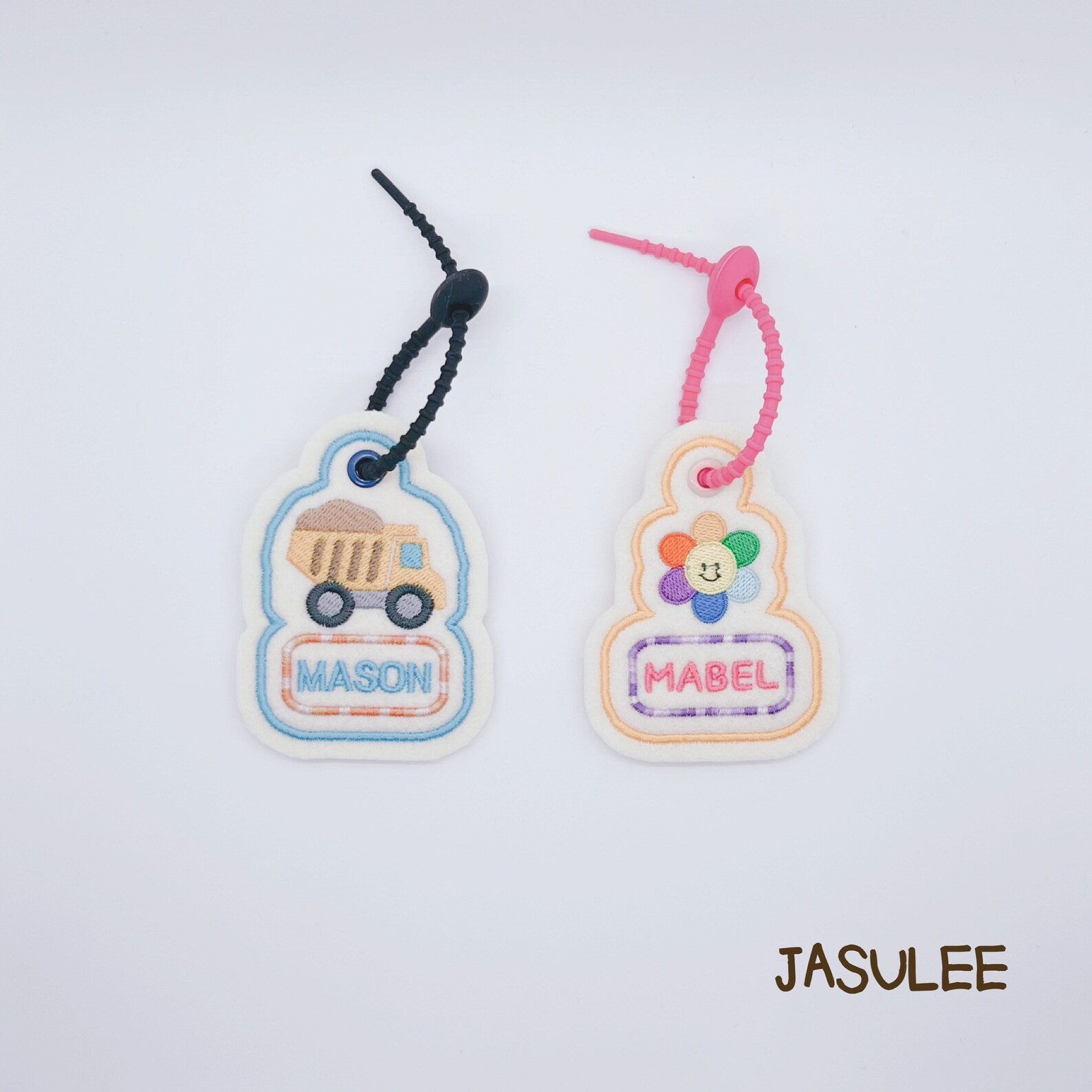 Mini Shape Name Tags, Personalized, Bag Tags, Lunch Bag Tags, Name Tags ...