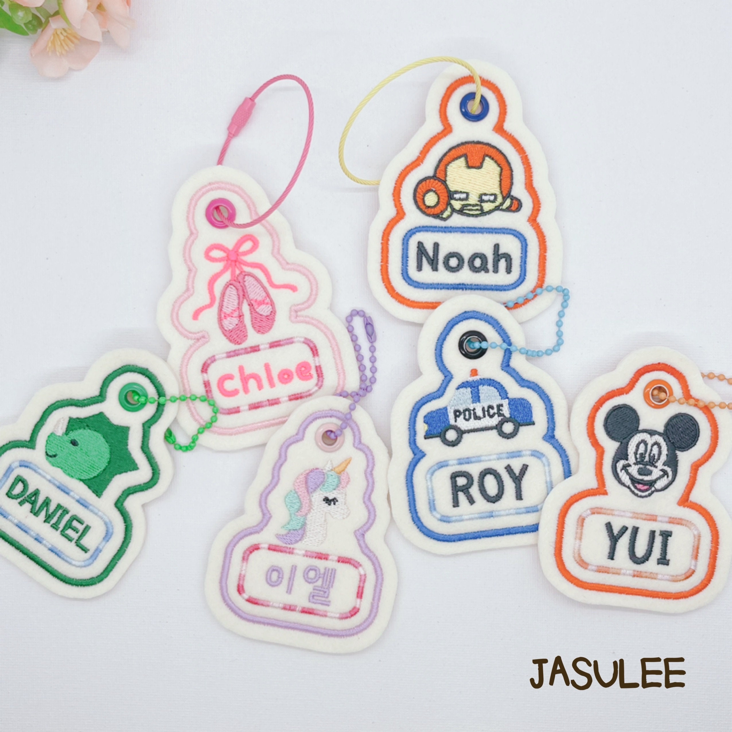 Mini Shape Name Tags, Personalized, Bag Tags, Lunch Bag Tags, Name Tags ...