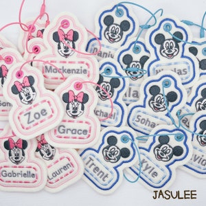 Mini Shape Name Tags, Personalized, Bag Tags, Lunch Bag Tags, Name Tags ...