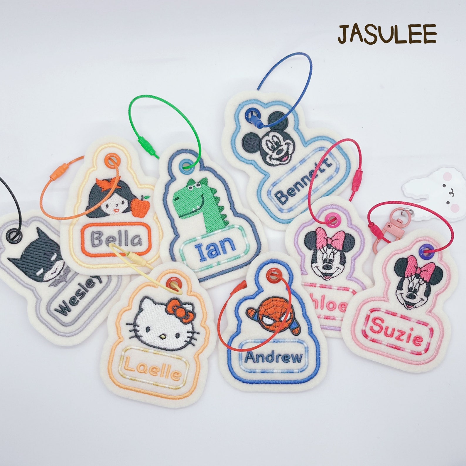 Mini Shape Name Tags, Personalized, Bag Tags, Lunch Bag Tags, Name Tags ...