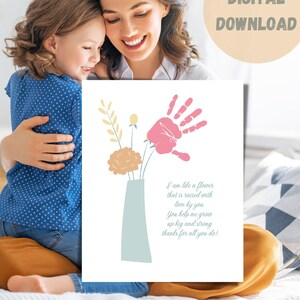 I Am Like a Flower Mom Poem, Boho Handprint, Floral Bouquet, Classroom ...