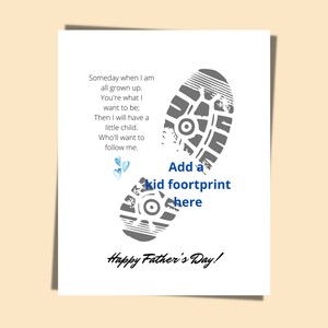 Daddy Footprint Poem, Fathers Day Poem, Digital Art From Kids ...