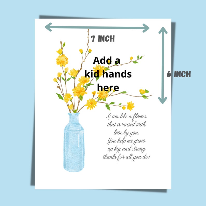 Mothers Day Poem Flower Handprint Wildflower Handprint - Etsy