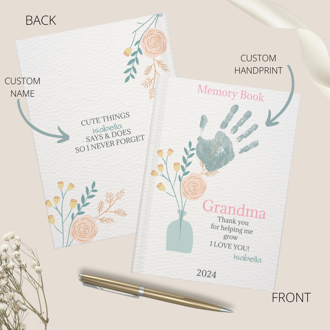 Grandma Memory Book, New Grandma Gift, Gift From Grandkids, Mothers Day ...