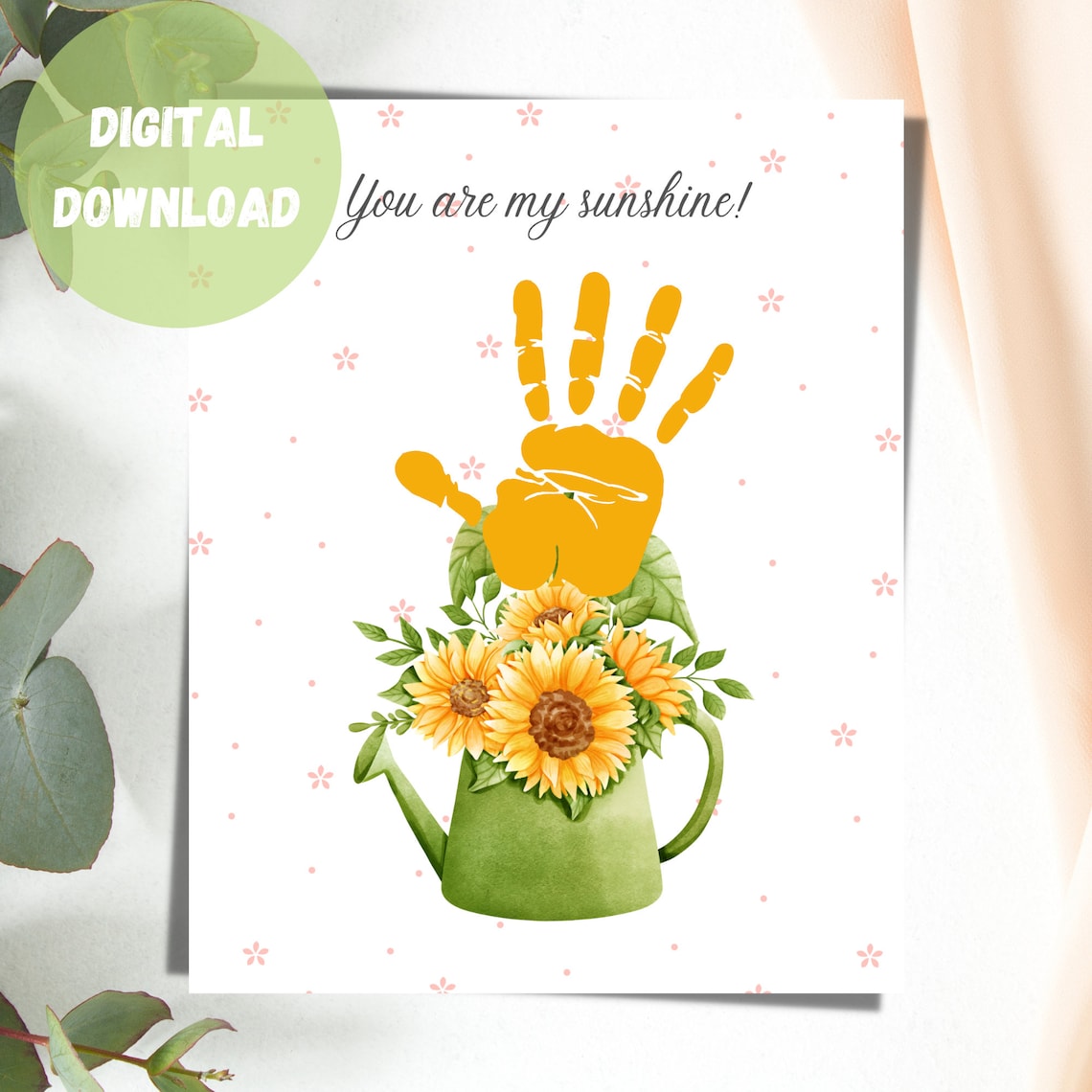 You Are My Sunshine Handprint Sunflower Handprint - Etsy