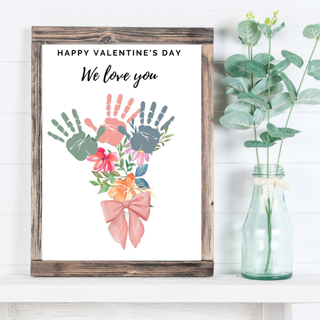 Valentine's Day Craft DIY We Love You Gift From Kids - Etsy