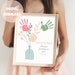 Grandma Mothers Day Handprint Print Floral Bouquet, Thank You for ...