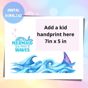 Mermaid Craft, Be a Mermaid & Make Waves, Mermaid Printable, Summer ...