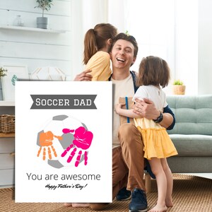 Soccer Dad Handprints, Dad Gift From Son, Sports Handprint, Printable ...