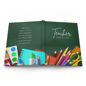 Teacher Memory Book, Teacher Appreciation Gift, Teacher Journal ...