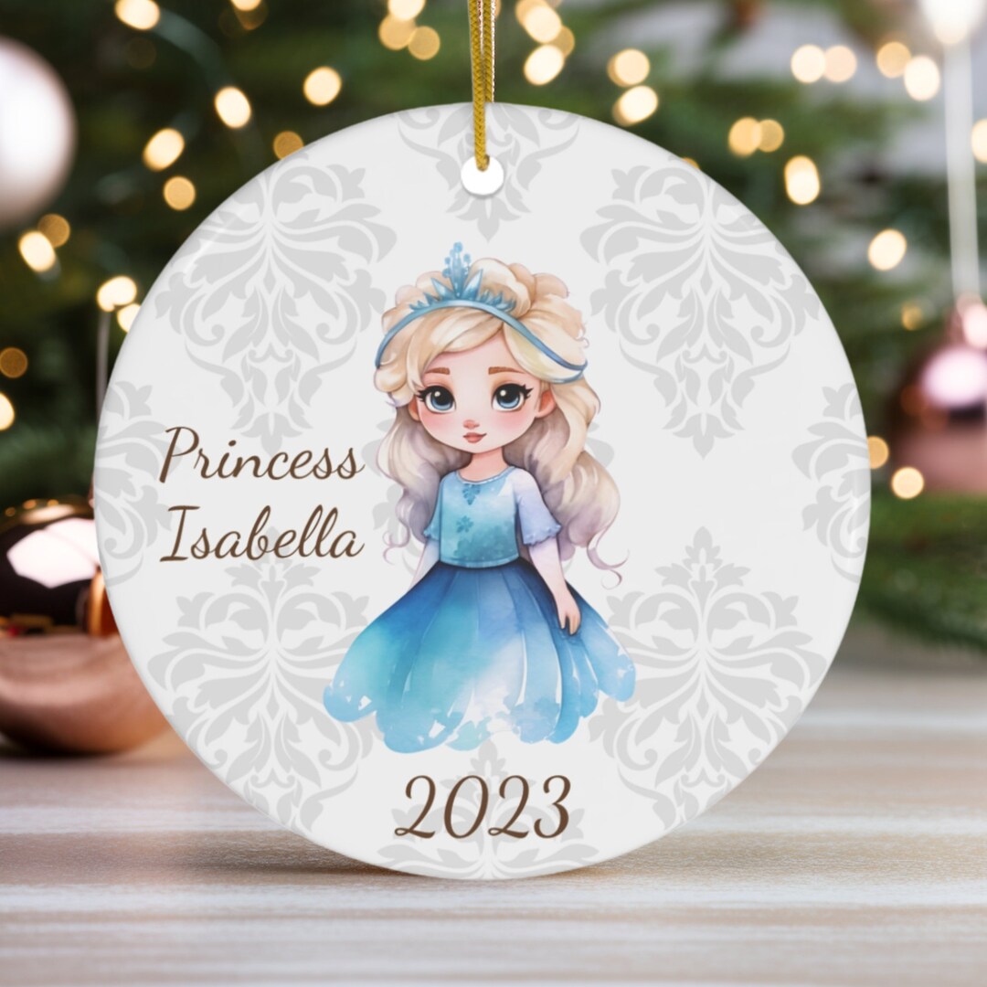 Personalized Frozen Ornament, Elsa Christmas Gift, Princess Ornament ...